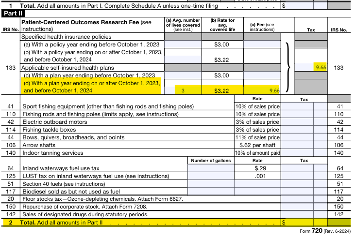 Completing IRS Form 720 (PCORI) Fee – ICHRA2