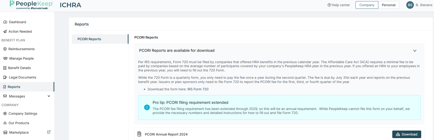Completing IRS Form 720 (PCORI) Fee – ICHRA2
